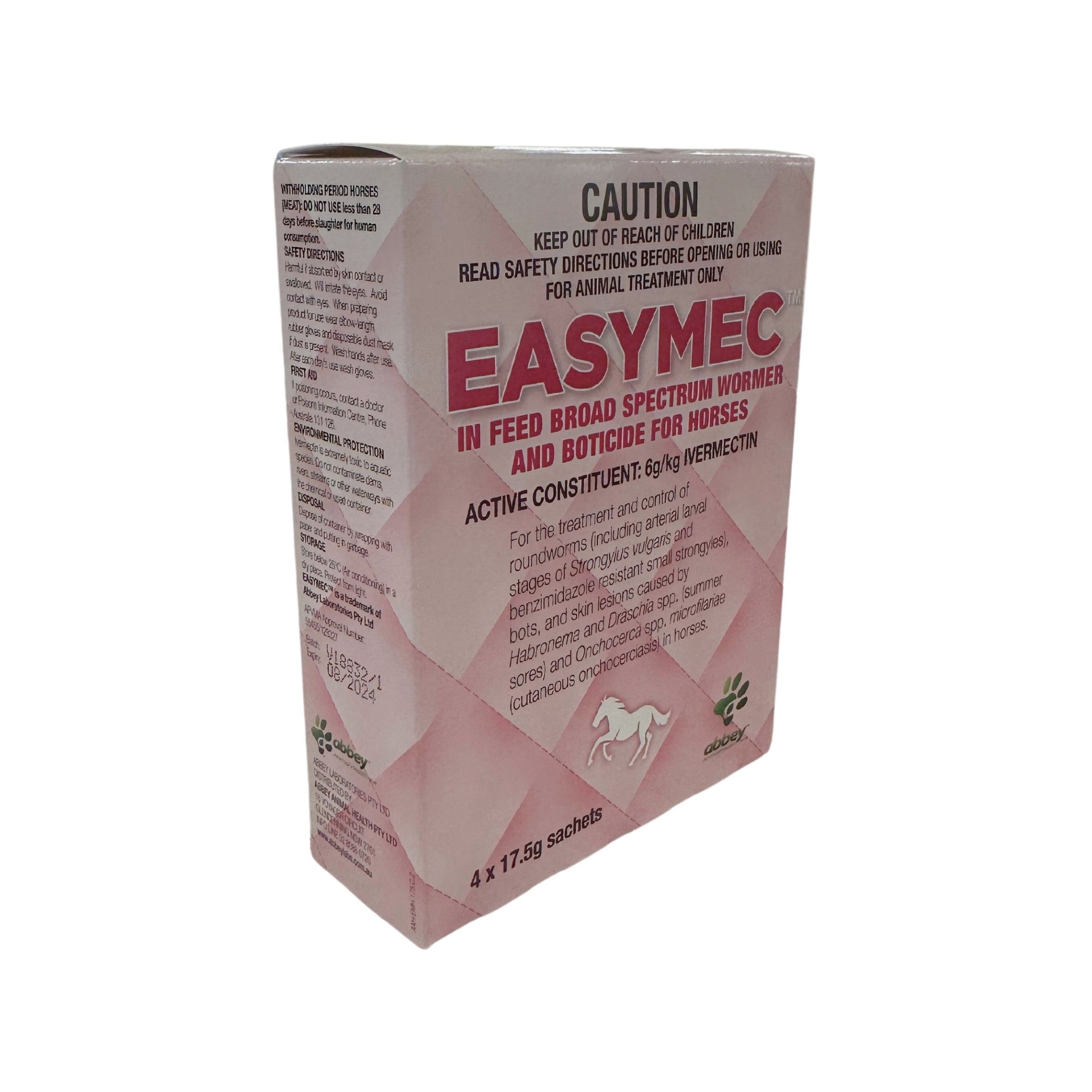EASYMEC - Broad Spectrum Wormer and Boticide for Horses - 70g ...