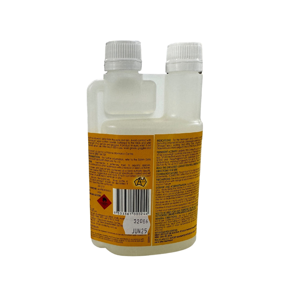 Ausmectin Cattle Pour-On - Ivermectin - 250mL – Northside Produce Agency
