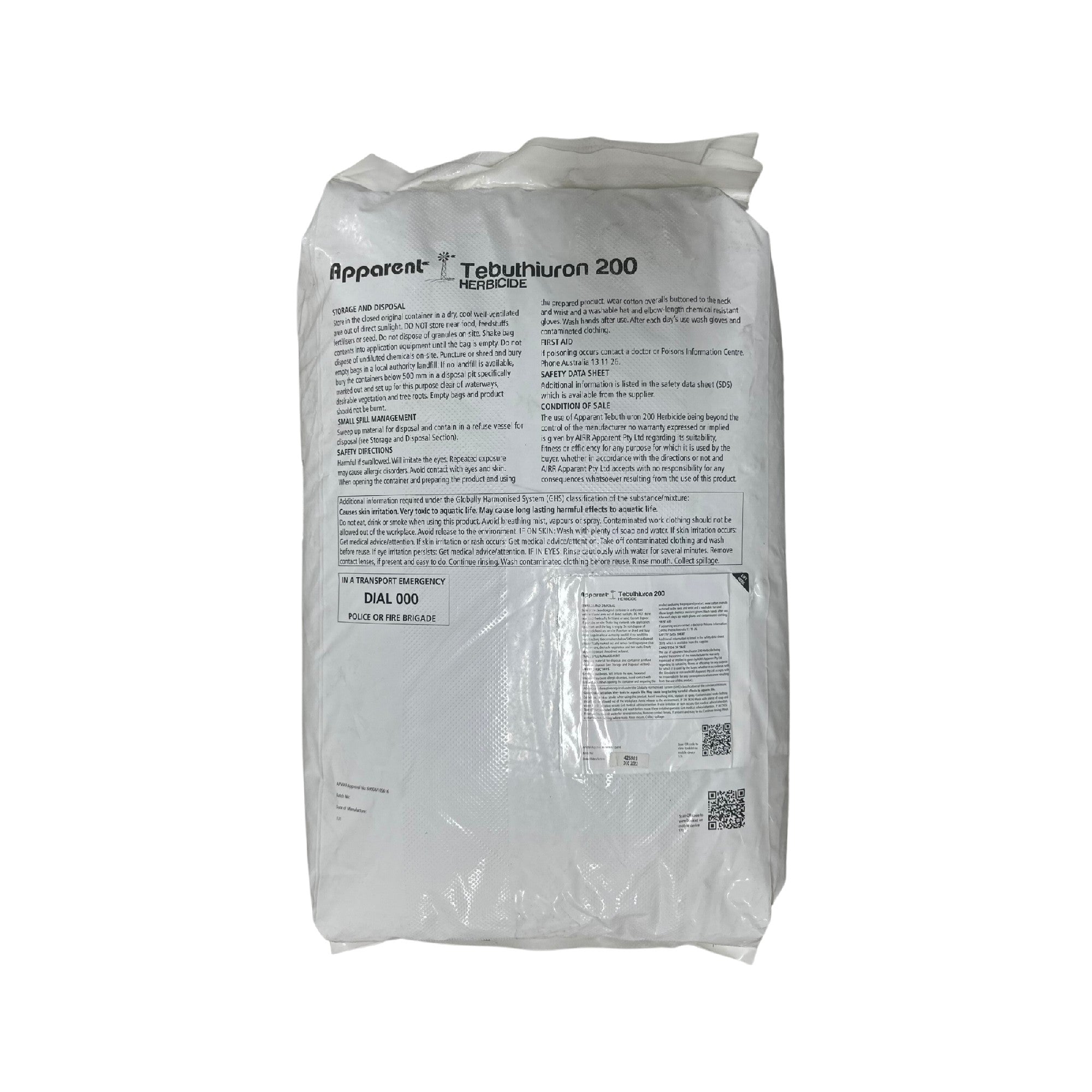 Apparent - Tebuthiuron 200 Herbicide - 20kg – Northside Produce Agency