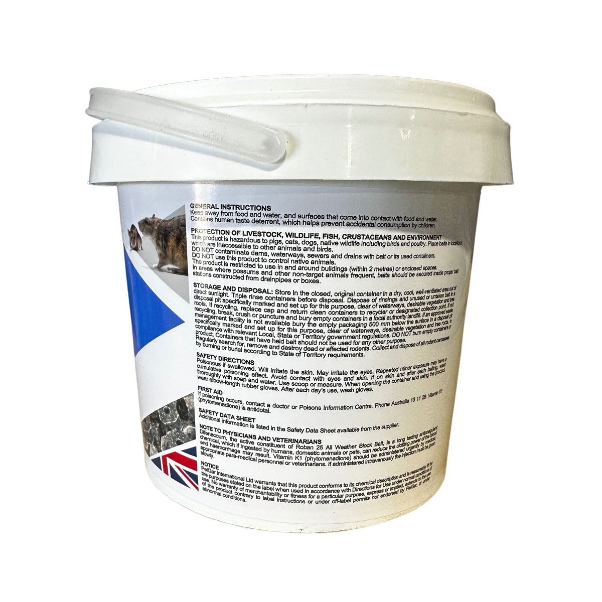 ROBAN BLUE 25 LOW TOX RODENTICIDE BLOCKS 500G – Northside Produce Agency