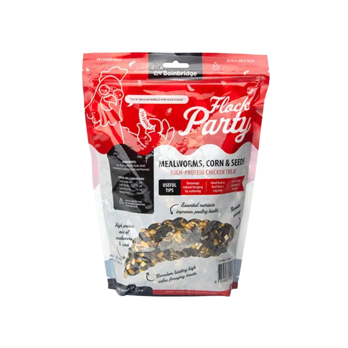 FLOCK PARTY - MEALWORMS, CORN, SEEDS - A8691 – Northside Produce Agency